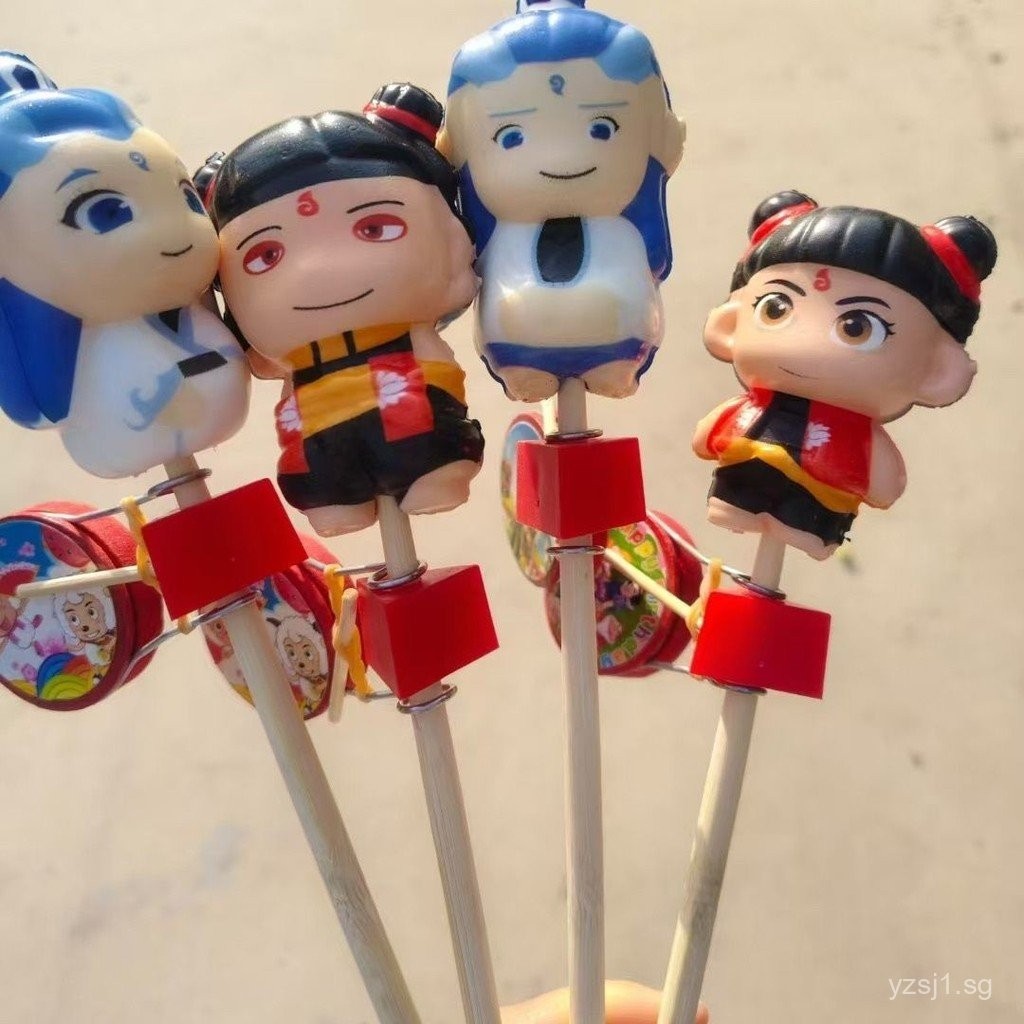 Sg Nezha Ao Bing Shaking Drum,Temple Fair Hot Toy Shaking Drum Old ...