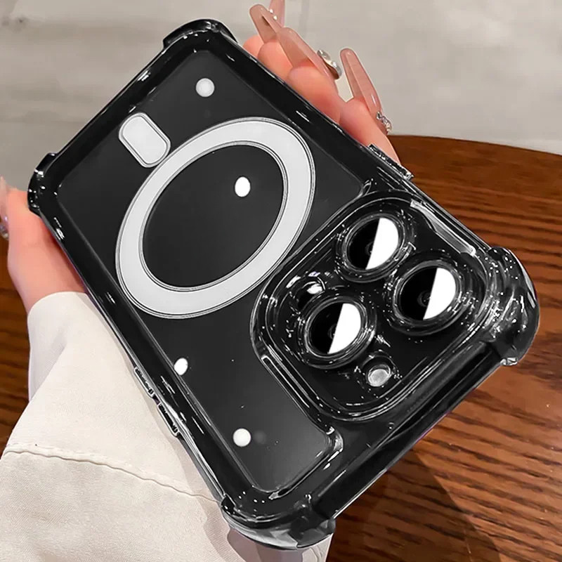 New Luxury Magnetic Wireless Charging Phone Case For iPhone 16 15 14 13 ...