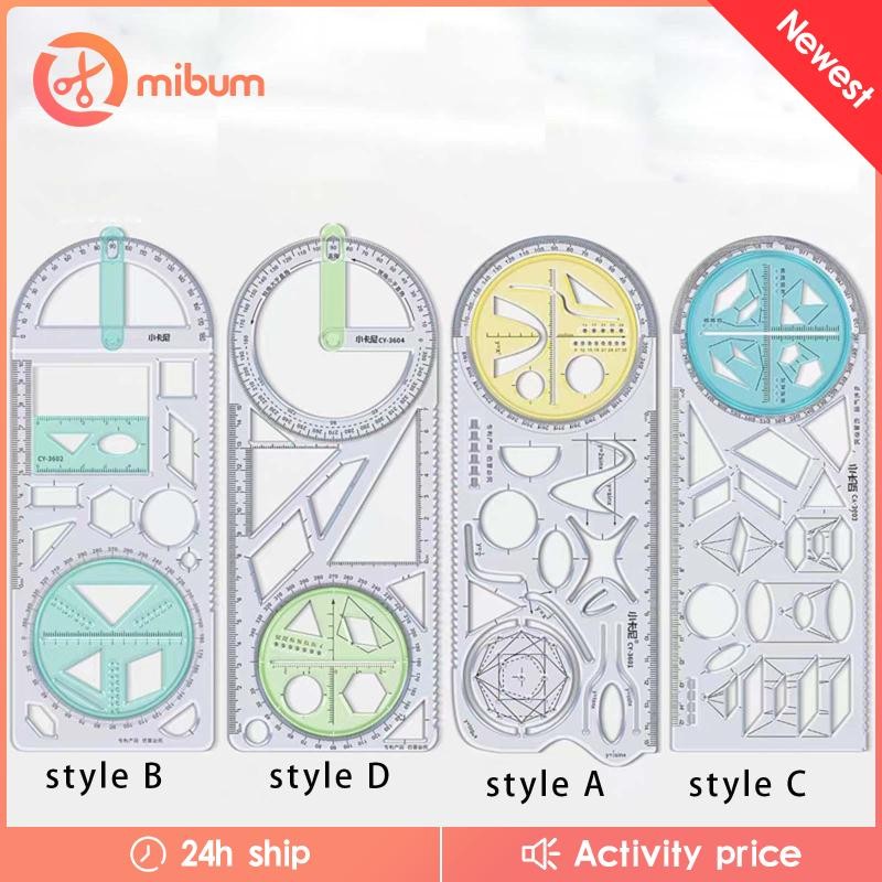 [Mibum] Geometric Ruler Drawing Rulers for Office Drawing Ruler ...