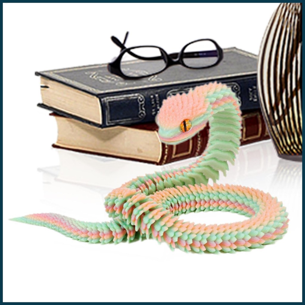 3D Printed Snake Model Flexible Snake Model Animal 3D Printed Snake ...