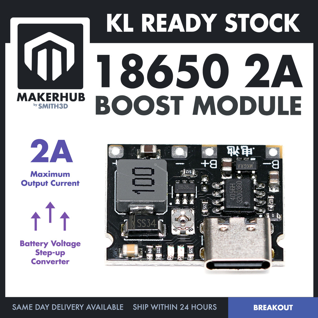 18650 Battery Charger Boost Module Charging Module 5V Step UP with 3.7V ...
