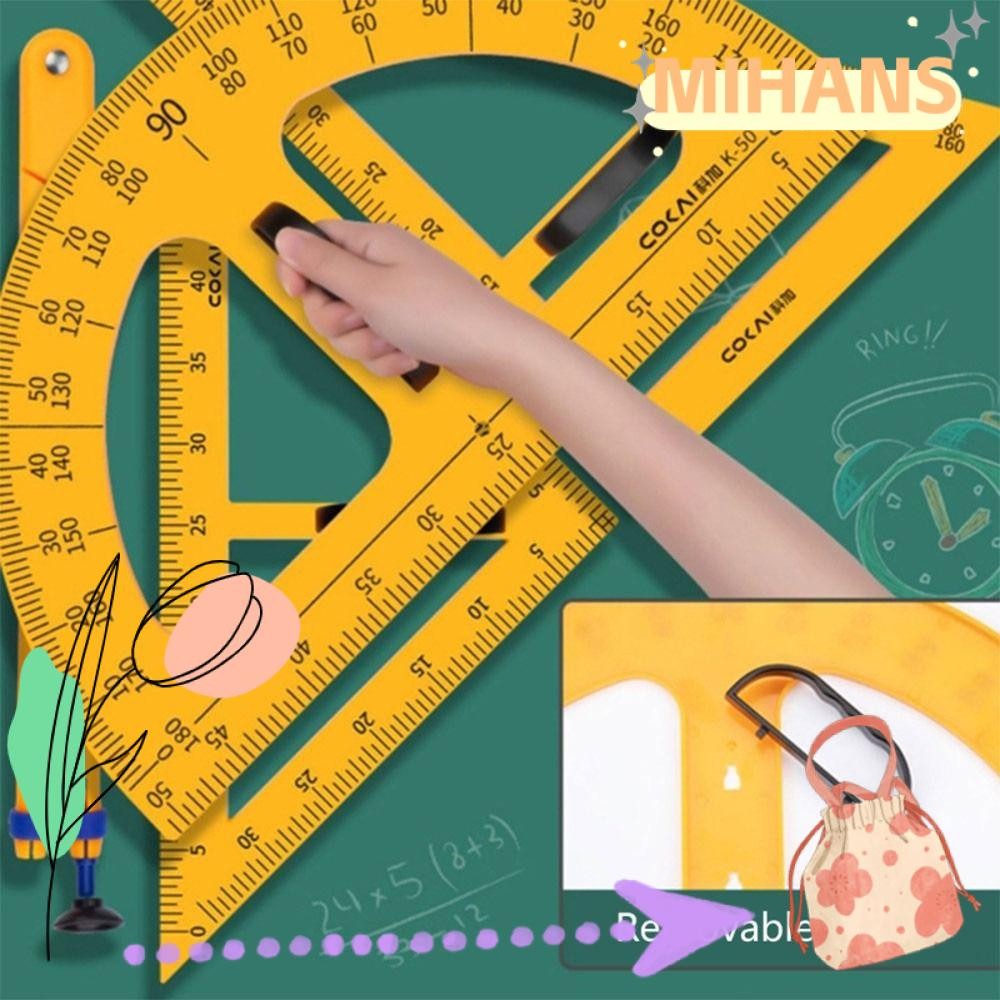 MIH Angle Protractor, Large Multi-Size Triangular Ruler, Professional ...