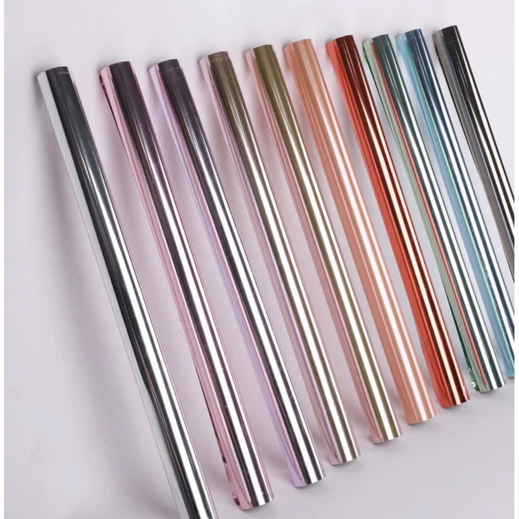 Colored mirror paper for wrapping flowers and gifts (20 sheets, 58 x ...