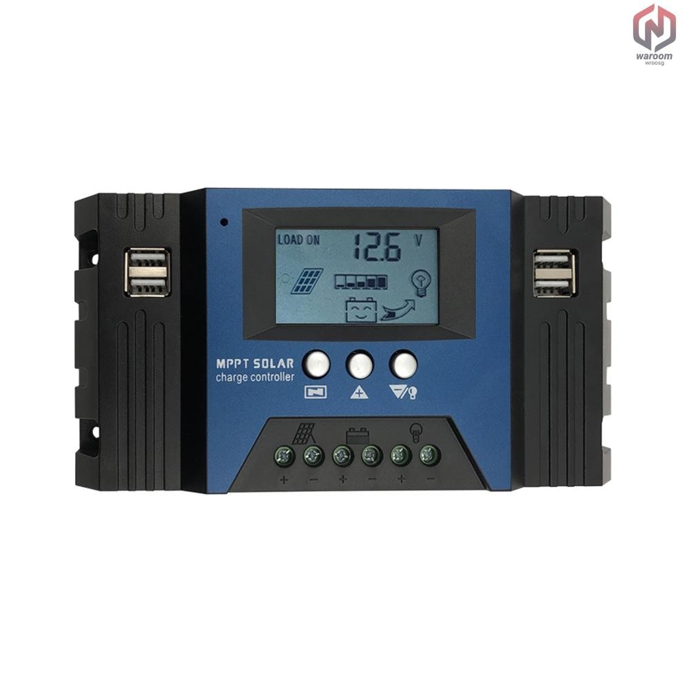 30A MPPT Solar Charge Controller 12/24V Auto Focus Solar Panel Controller Battery Intelligent ...