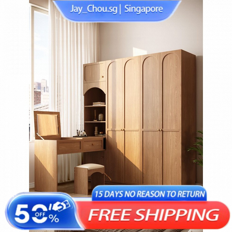 Wardrobe Home Bedroom Corner Desk Cabinet Integrated Five-Door Six-Door ...