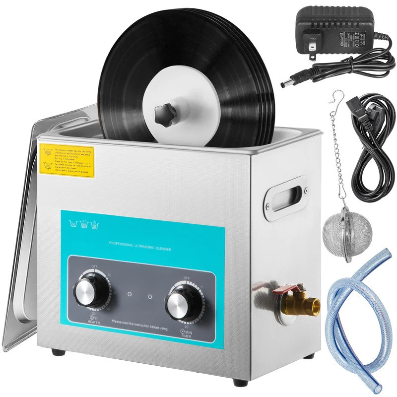 VEVOR Ultrasonic Vinyl Record Cleaner 6L 40kHz 180W Vinyl Ultrasonic ...