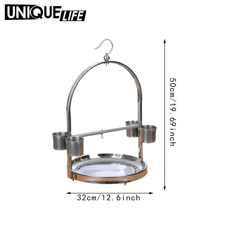 [Yoyoyo1] Parrot Play Stand Bird Cage Rack Stainless Steel Tabletop ...