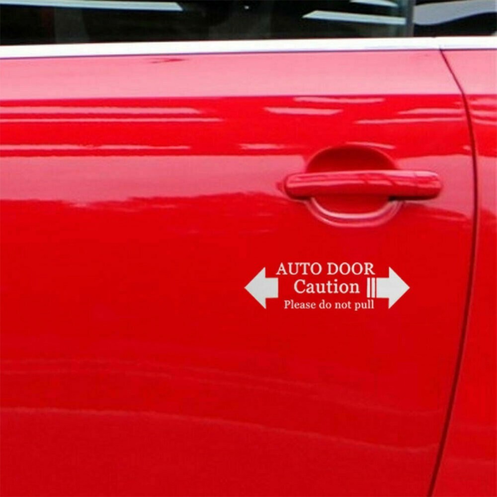 Quick and Easy Installation Auto Door Warning Caution Sticker Size 20cm ...