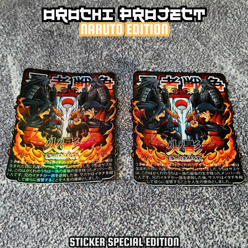 Uchiha Madara VS Hashirama Senju Naruto Anime Sticker Sticker Hologram ...