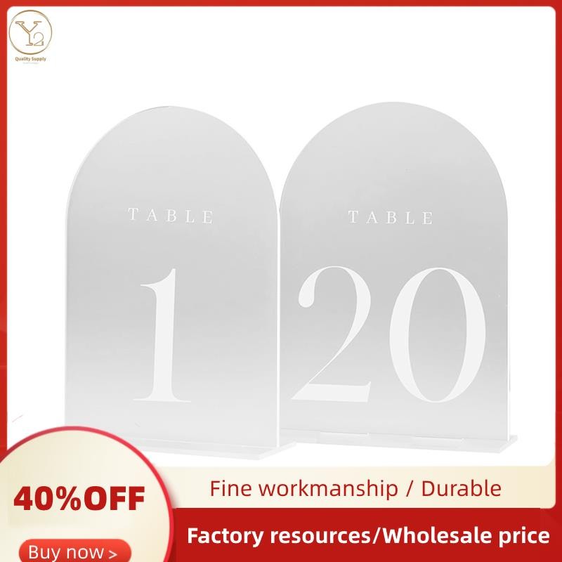 20 Pack Frosted Arch Table Numbers for Wedding 5X7Inch Frosted Arch ...