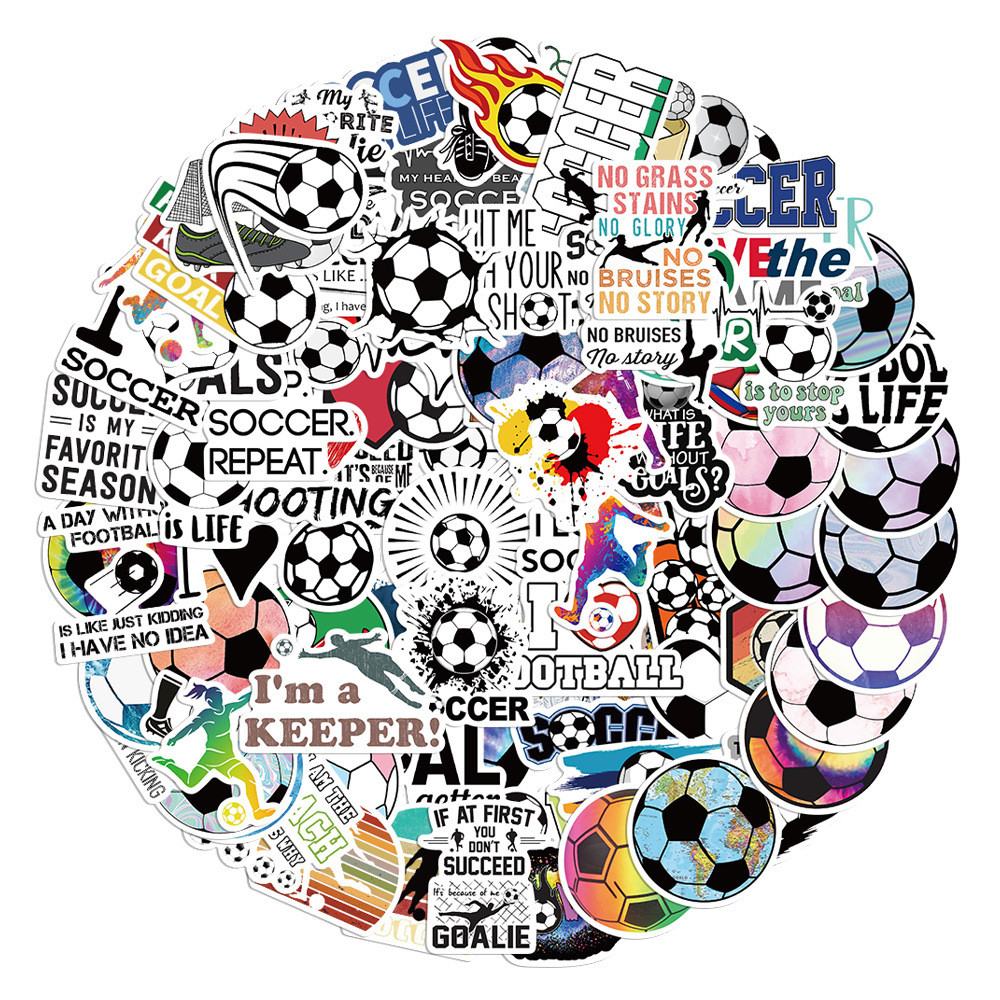 100/50PCS Cartoon World Cup Football Soccer Graffiti Stickers for ...