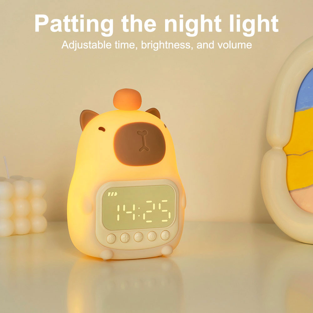 Cute Capybara Night Light Animal Pat Control Light Capybara Dimmable ...