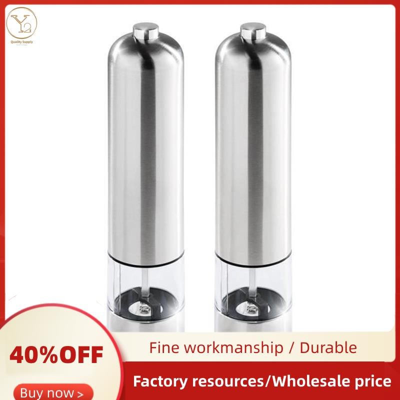 style round pepper grinder Electric Mill in Stainless Steel, Salt Mill ...