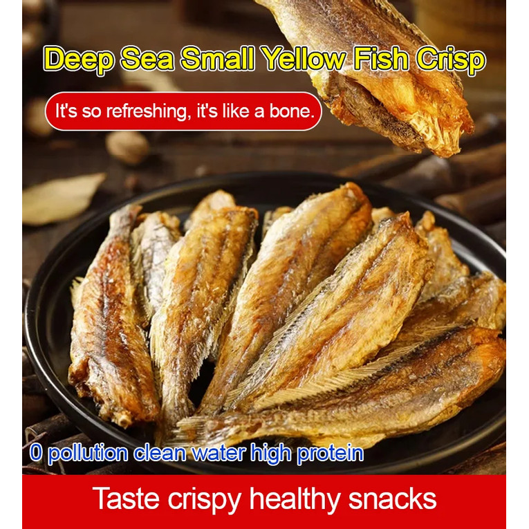 💕Local Sale💕Crispy Deep-Sea Yellow Croaker Edible dried fish crisps high protein / casual ...