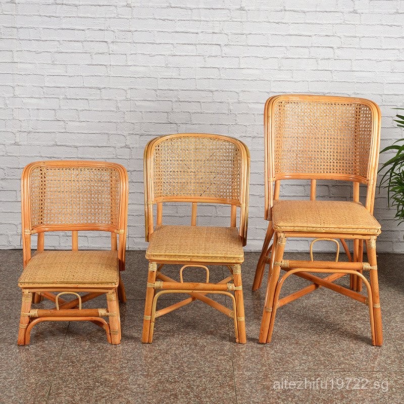 Natural Rattan Chair Adult Small Rattan Chair Children Chair Elderly ...