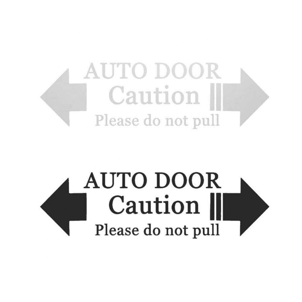 Quick and Easy Installation Auto Door Warning Caution Sticker Size 20cm ...