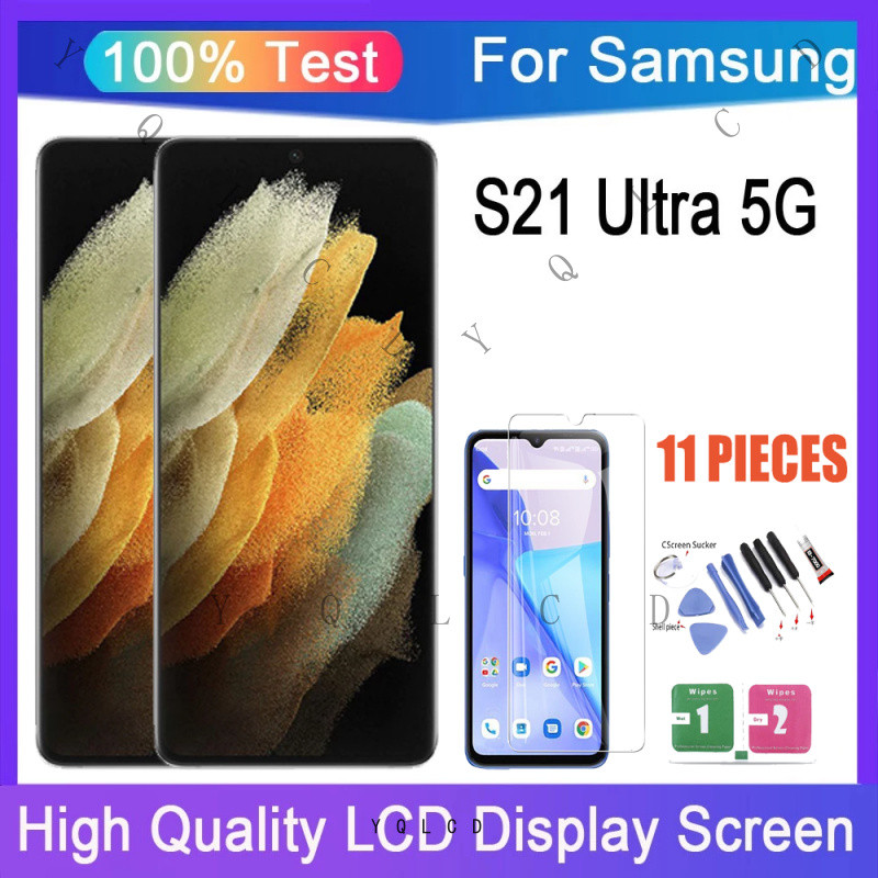 Original AMOLED Samsung Galaxy S21 Ultra 5G LCD Display Touch Screen ...