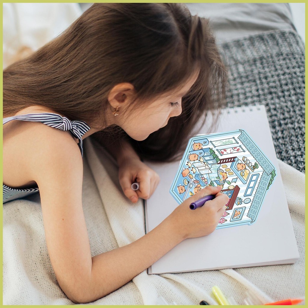 Capybara Sticker Scene Funny Miniature Room Sticker Scenes Cute Make ...