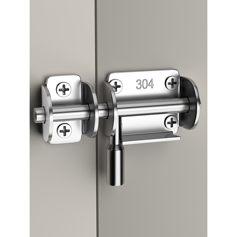 Punch-Free304Stainless Steel Pin Door Bolt Anti-Theft Wooden Door Door ...