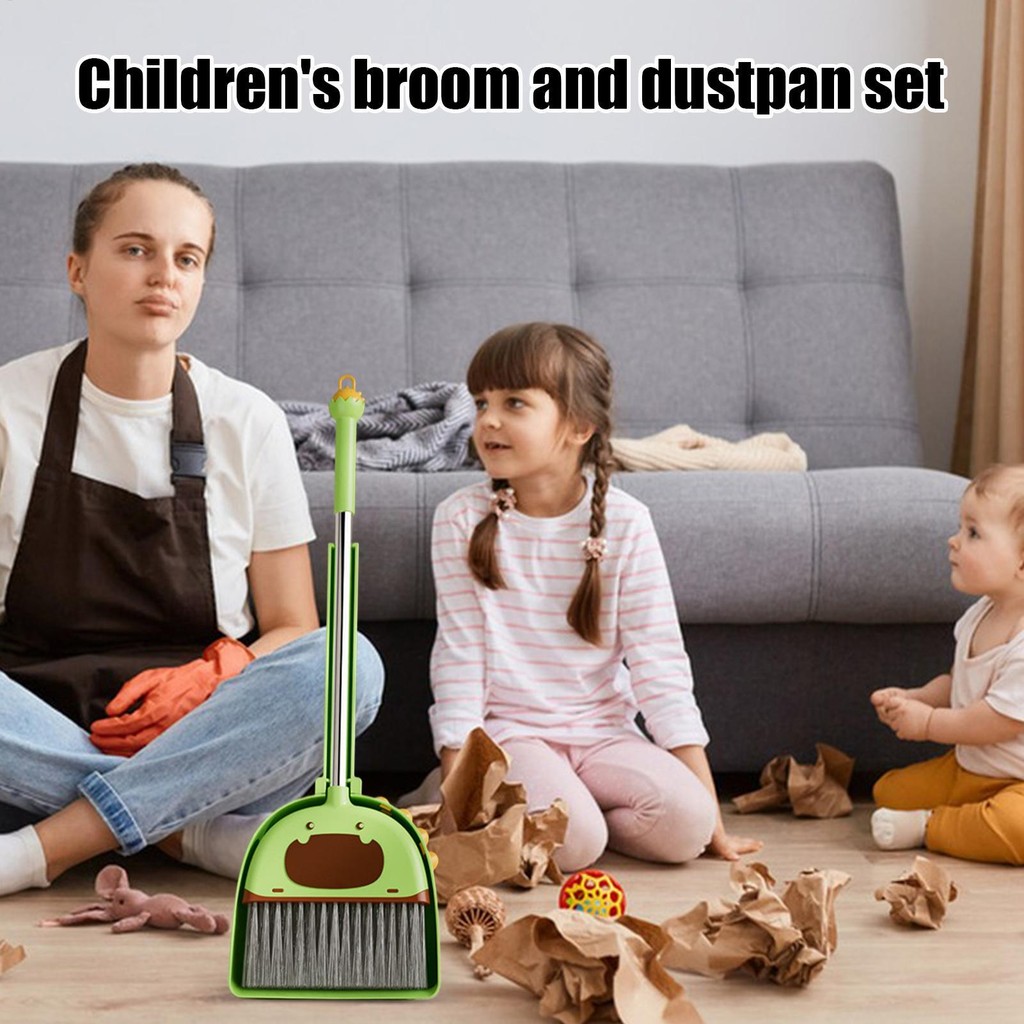 Kids Broom and Dustpan Set Broom with Dustpan Combo Set Kids Play and ...
