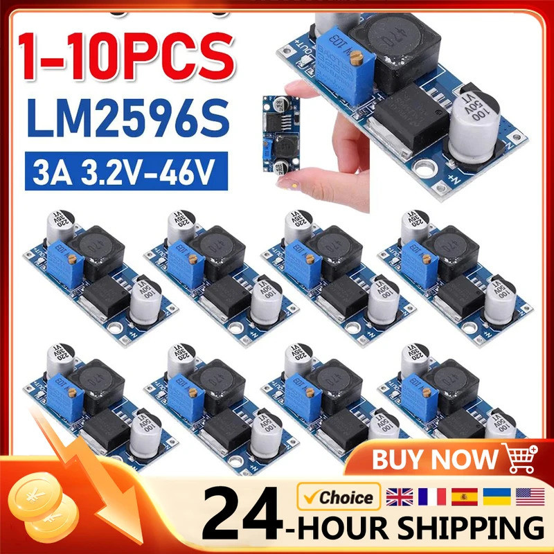 1-10PCS LM2596 DC to DC Buck Converter Voltage Regulator 3A Adjustable Step-down Power Supply ...
