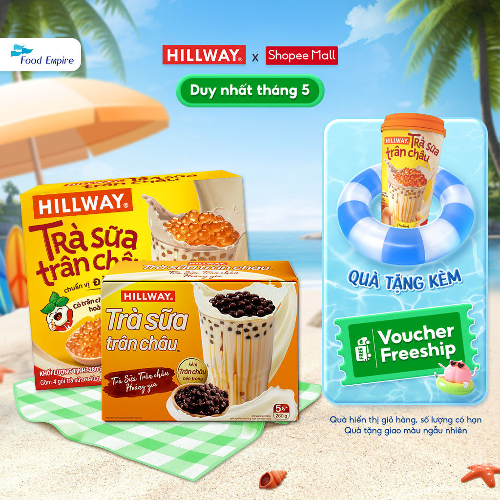 Combo Box of Hillway Pearl Milk Tea Traditional Flavor & Box of Hillway ...