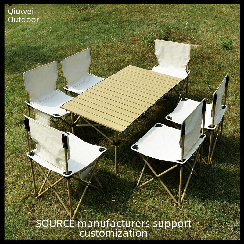 Cross-Border Outdoor Folding Tables and Chairs Self-Driving Car Table ...