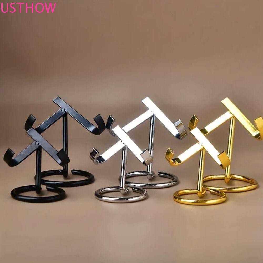 USTHOW Love Chip Bracket, Silver/Golden/Black Metal Base Crystal Heart ...