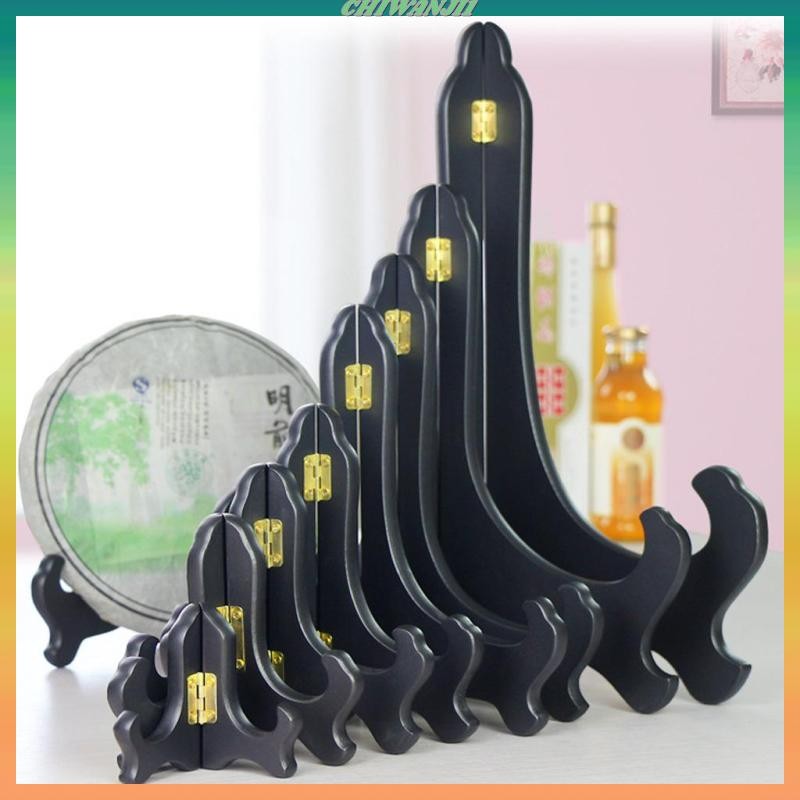 [Chiwanji1] Wooden display for folding Easel Stands Bowl Plate Holder ...