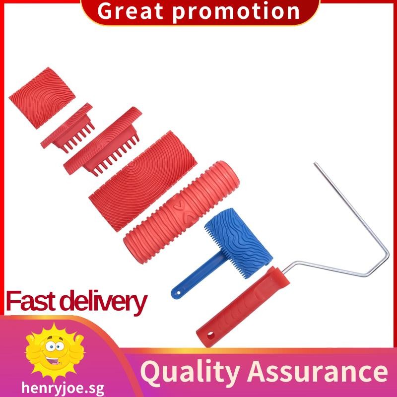 Wood Grain Tool Set, 6Pcs 7 inch Graining Painting Tool Wood Texture ...