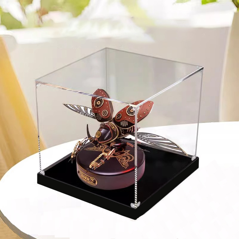 Acrylic Popmart Display Box For ROKR Rhinoceros Beetle MI01 Figurine ...
