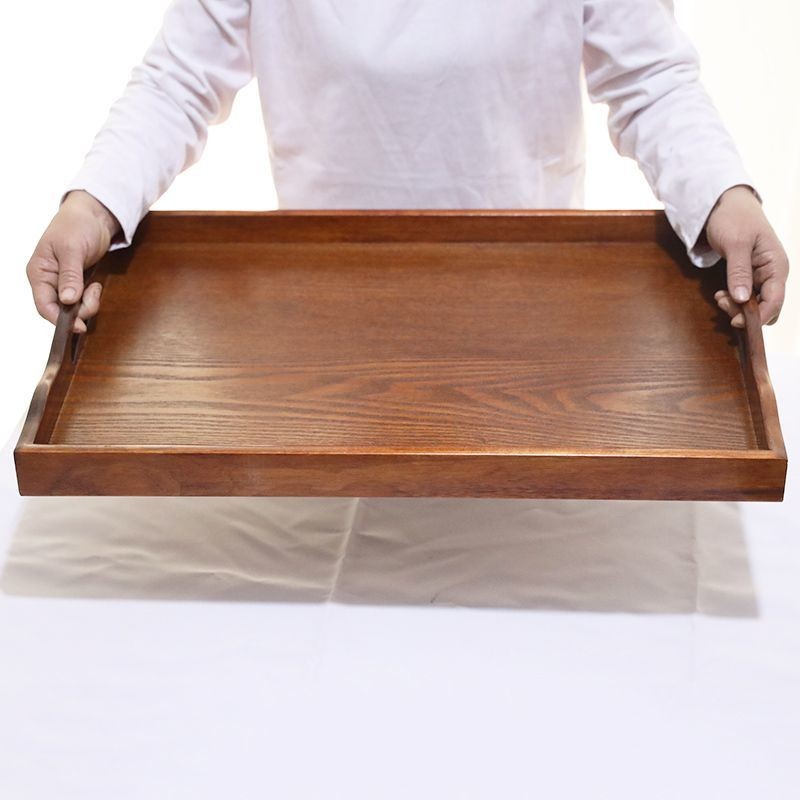 Wooden Roast Lamb Tray Solid Wood Tea Tray Extra Large Handle Wooden ...