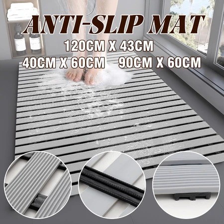 【SG STOCK】Anti Slip mat bathroom TPE Toilet Kitchen Bathroom Floor Mat ...