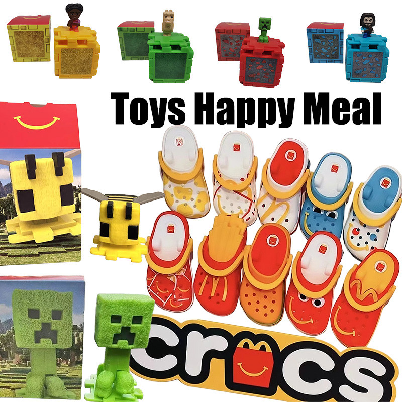 Toys Happy Meal McDonald’s Crocs Keychain Mcdo Minecraft Movie Action Figure Collectible Model ...