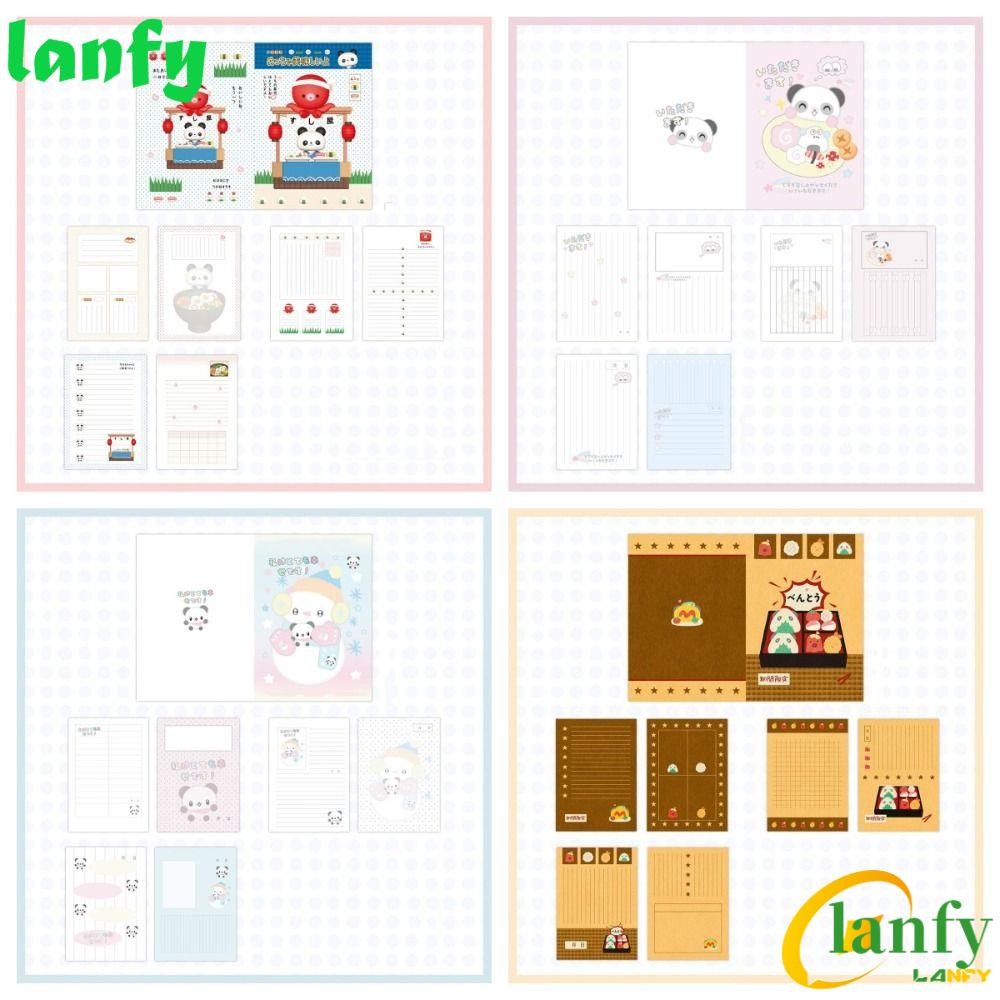 LANFY Portable Notebook, Color Page Design Kawaii A6 Handheld Booklet ...