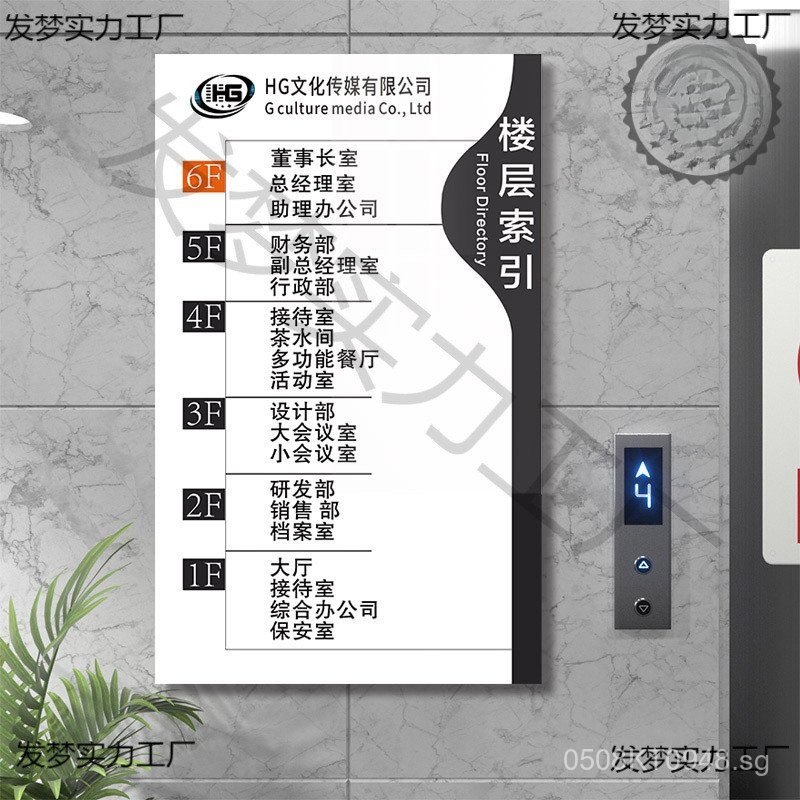 Signage Floor Direction Signs Elevator Mall Lobby Index Hotel Office ...