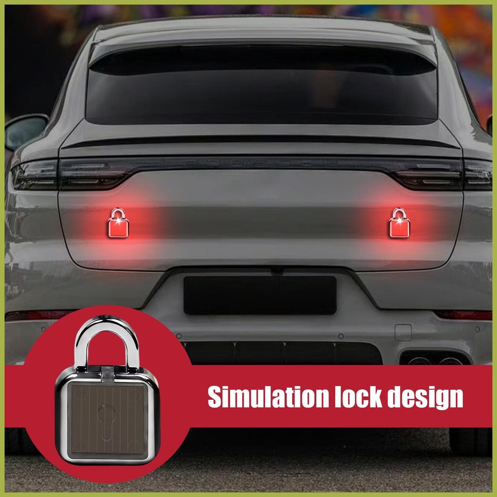 Car Solar Security Light Vehicle Fake Lock LED Security Light Solar ...