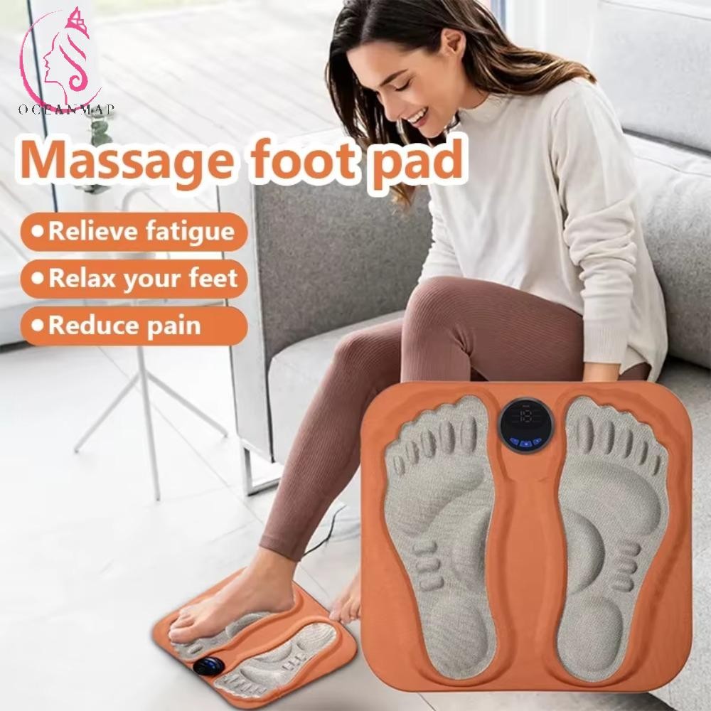 OCEANMAP Smart 3D Foot Massage Pad, Electric Foldable EMS Foot Massager ...