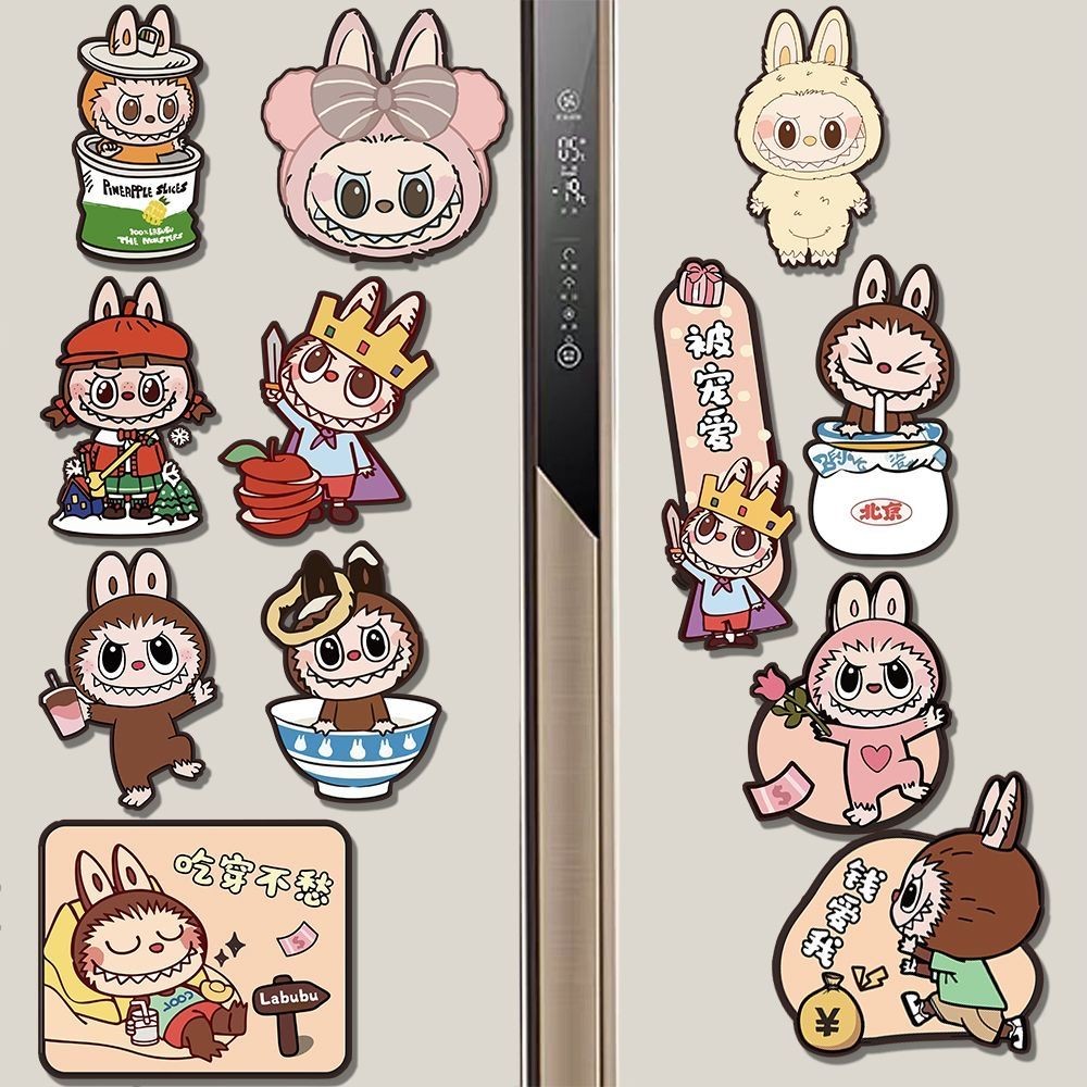 Labubu Refrigerator Magnet Cartoon Bubble Mart Creative Decoration ...
