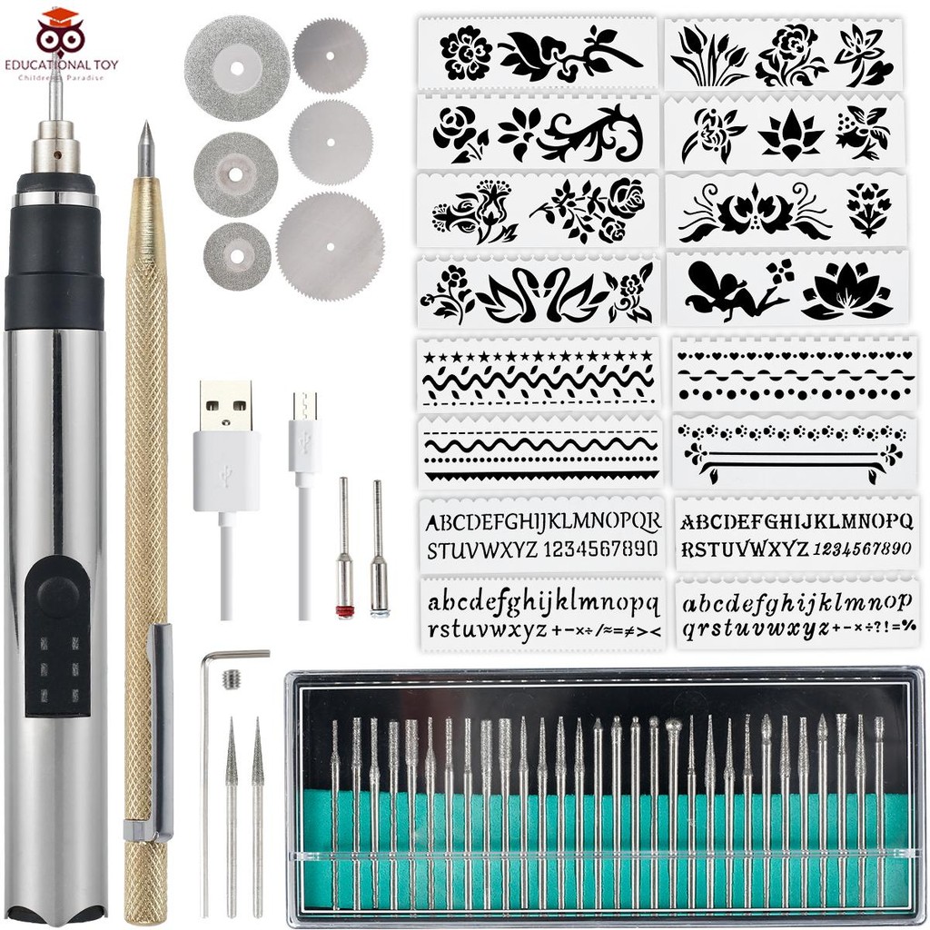 Electric Engraving Pen Cordless Adjustable Speed Carving Pen 280mAh ...