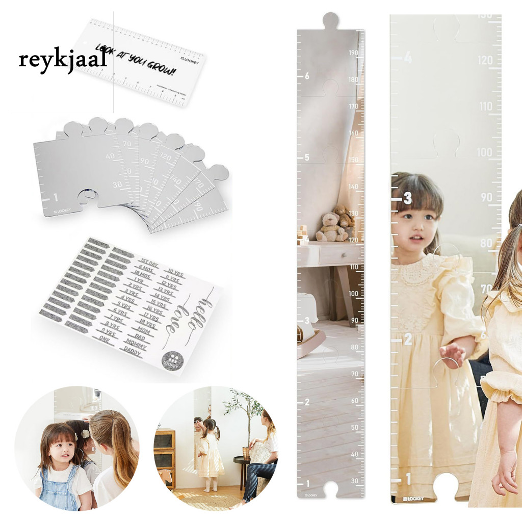 Children Height Tracking Tool Kids Growth Chart Mirror 7pcs Acrylic ...