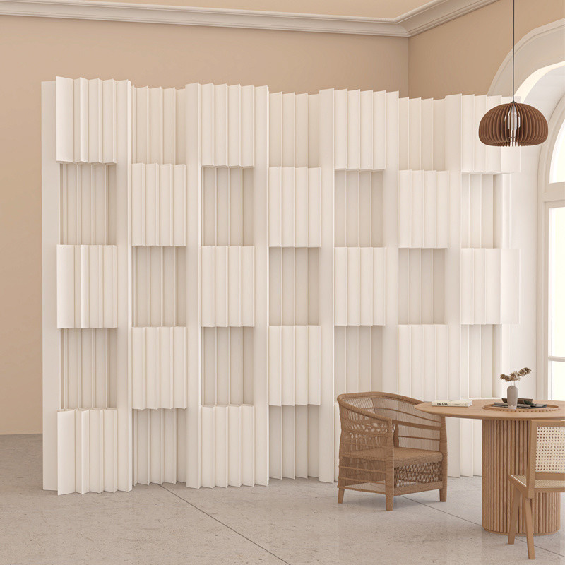 Partition Screens Folding Paper Wall Office Living Room Display Rack ...