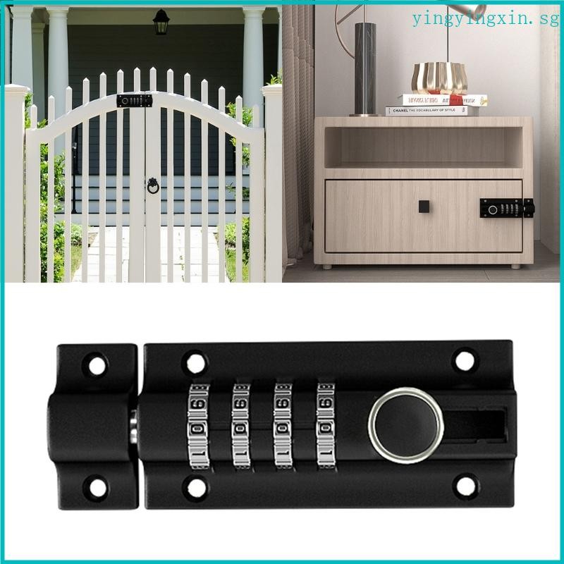 YIN Slide Latches Lock Heavy Duty Anti-theft Security Door Lock ...