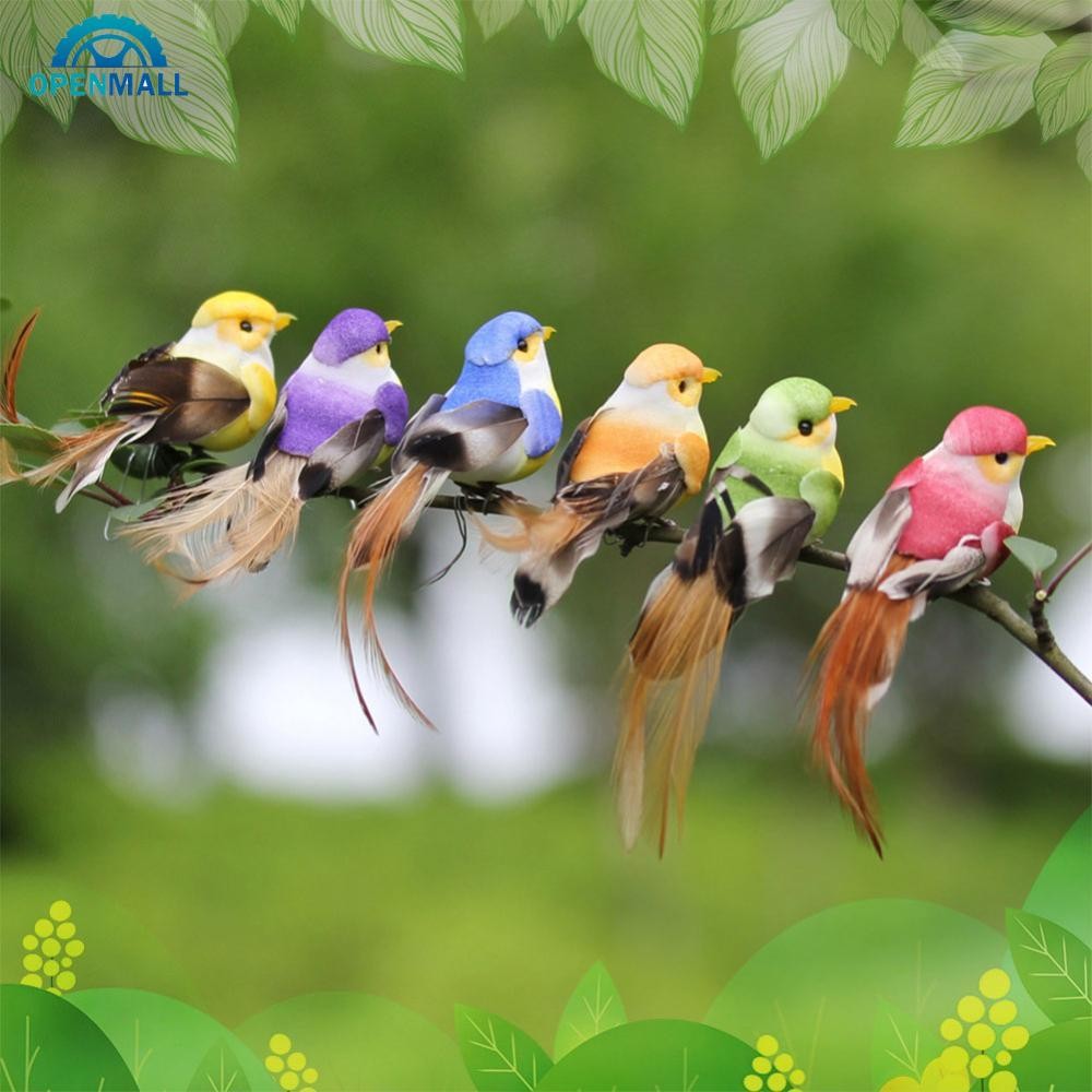 OPENMALL Cute Artificial Birds Fake Foam Animal Simulation Feather ...