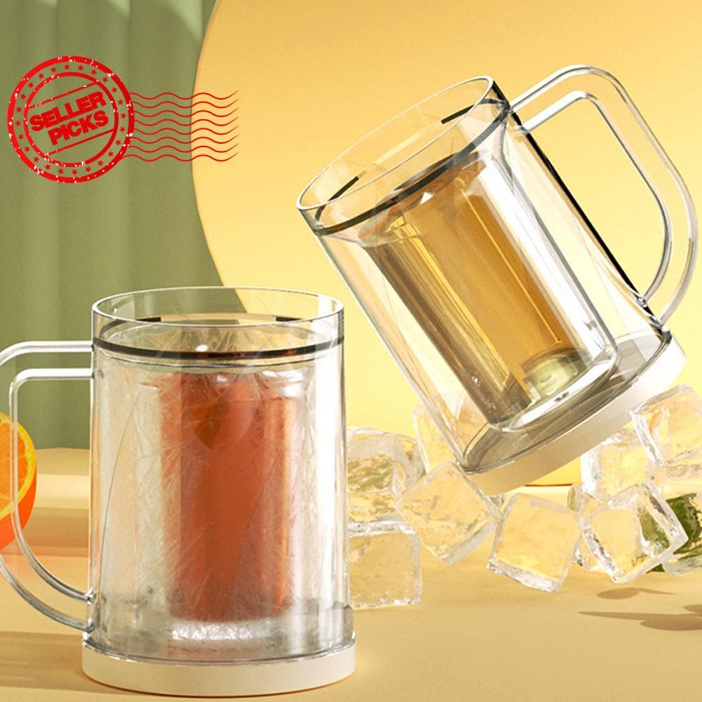 Double Layer Ice Cooling Cup Creative Large Capacity Mug Summer Big Cup ...