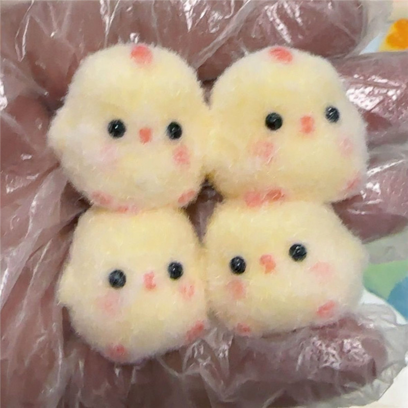 Tiny Yellow Chicken Taba Squishy Little Fuzzy Chick Squeeze Toy Mochi ...