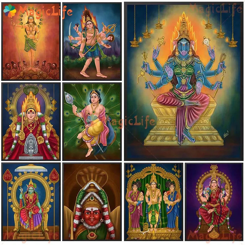 Hinduism Shiva Goddess Kali Parvati Durga Lakshmi Religion Wall ...