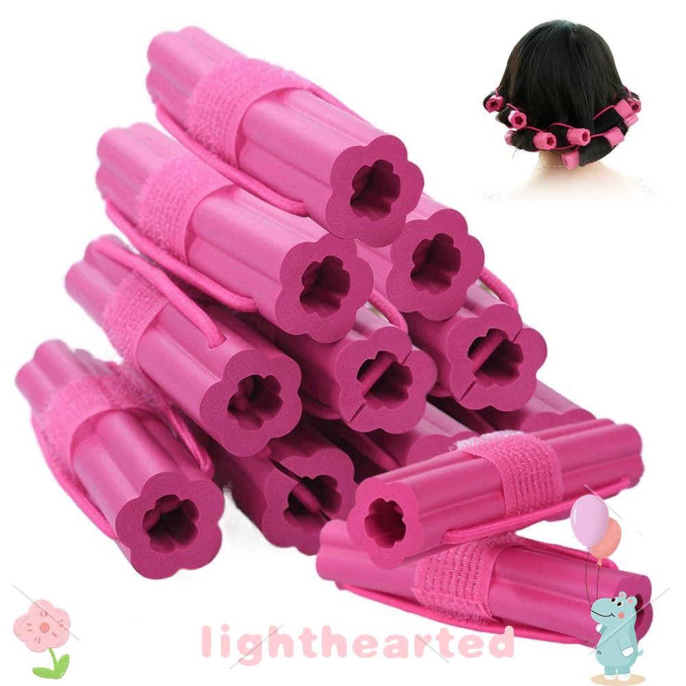 LIGHTHEARTED Foam Hair Rollers, Soft Sponge Long Hairs No Clip Cozy ...