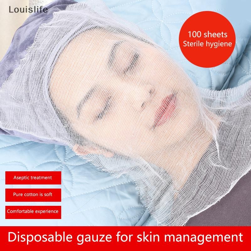 Louislife 100pcs Disposable Spa Face Gauze Mask Paper Sheet Beauty ...