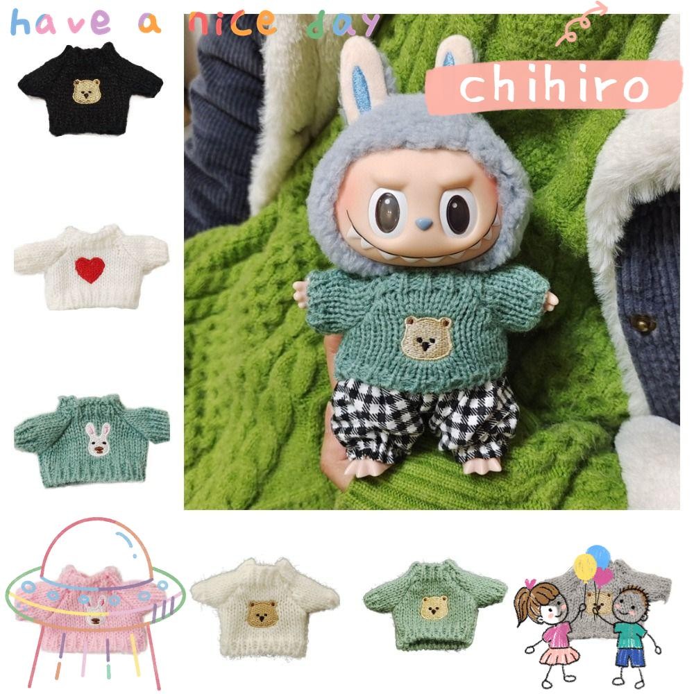 CHIHIRO Labubu Sweater, Rabbit Bear Patten Knitted Labubu Clothes, Mini ...